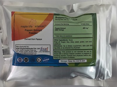 Papain 500 TU/mg Extract Powder Powerful digestive Enzyme from Papaya ...