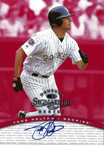 TODD HELTON 1997 Donruss Signature Series Red Autograph Colorado ...