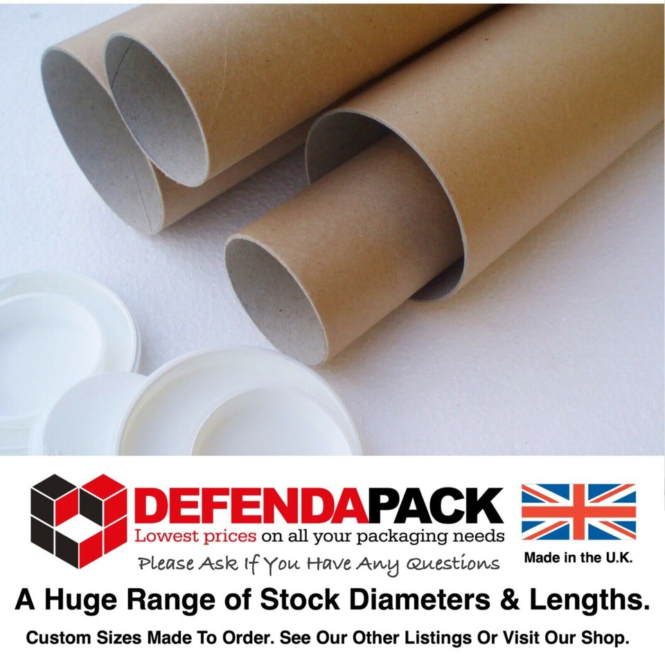POSTAL TUBES A4 A3 A2 A1 A0 2" 50mm WIDE DIAMETER CARDBOARD Mail ...