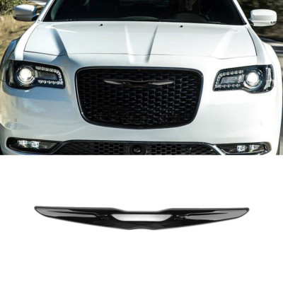 1x Black Front Center Grille Mesh Emblem Cover Trim For Chrysler 300 ...