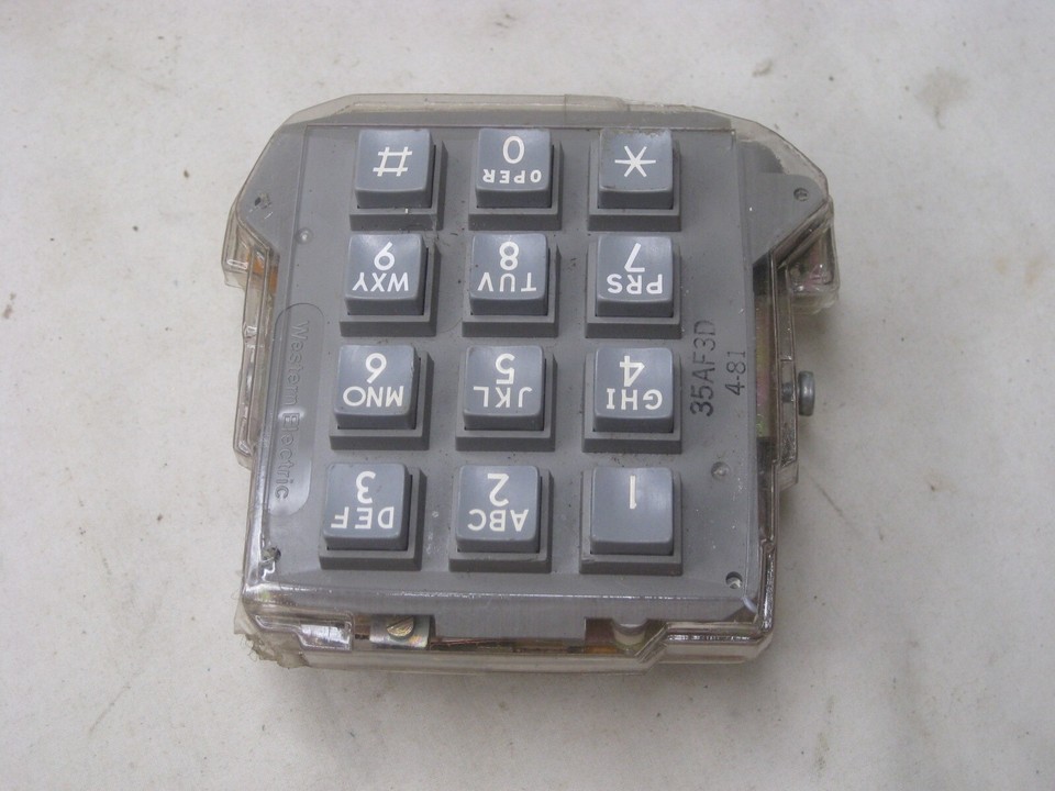 vintage Western Electric telephone phone touch tone dial keypad key pad ...
