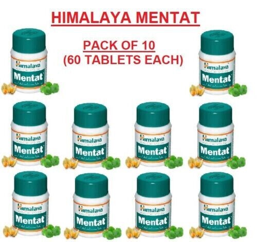 HIMALAYA MENTAT, PACK OF 10 (600 TABLETS), GOOD MEMORY HEALTH, EXP ...