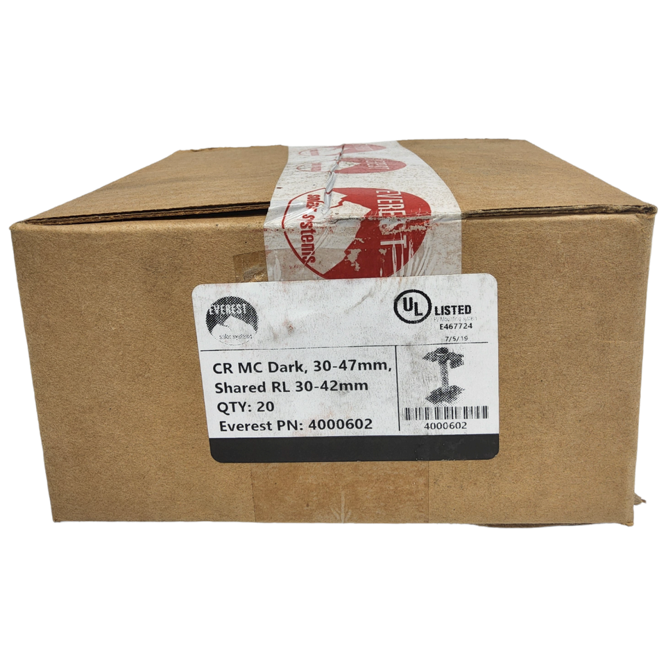 K2 Everest Solar Systems Cross Rail Mid, Shared RL Clamp Mount 4000602 ...