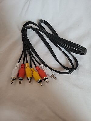 4 FT Cable Video Stereo AV Audio 3RCA RCA Male to Male Composite Cord ...