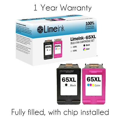 65XL Ink Cartridges for HP Deskjet 2600 2622 2652 3755 ENVY 5000 5052 ...
