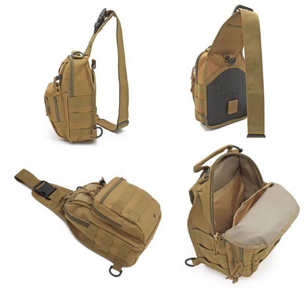 Mens Tactical Molle Backpack Sling Shoulder Bag Travel Chest Pack ...