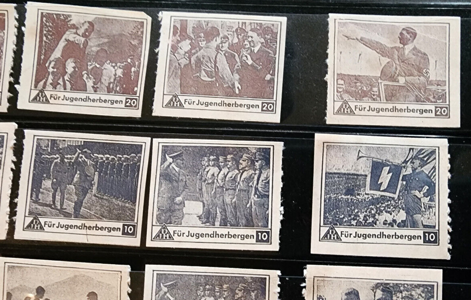 Nazi Germany Third Reich stamps set Adolf Hitler visit youth BDM camp ...