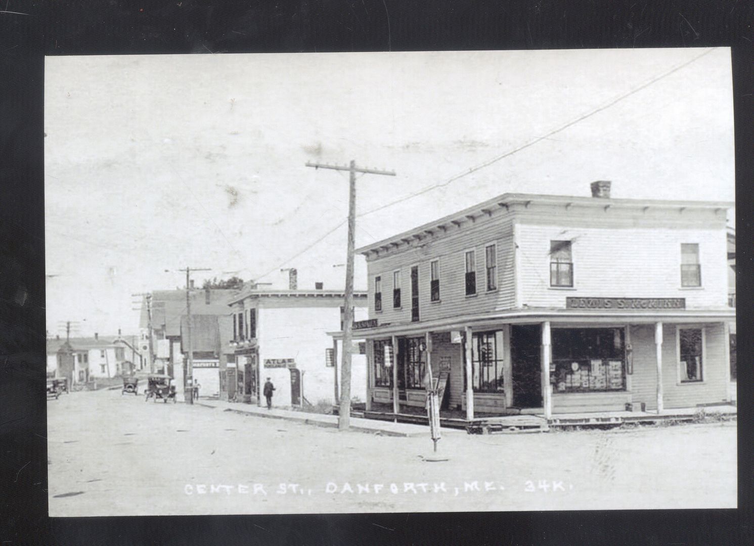 REAL PHOTO DANFORTH MAINE DOWNTOWN STREET SCENE STORES POSTCARD COPY | eBay