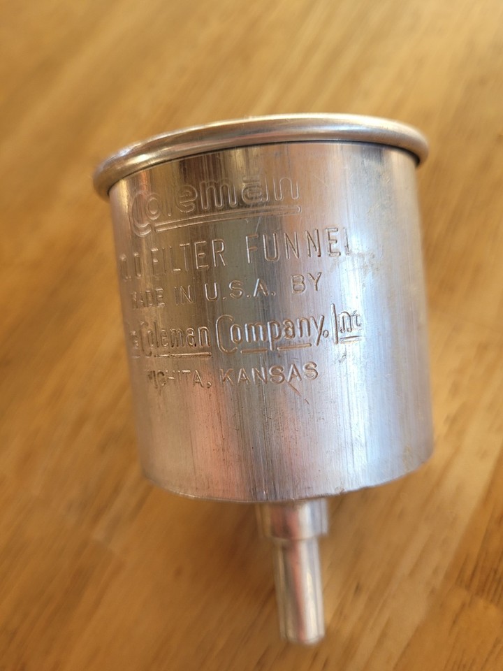Vintage Coleman No. 0 Filter Funnel for Lanterns & Stoves – NOS ...