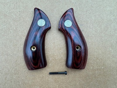 Altamont Rosewood w/ Medallions Panel Grips for S&W J-FRAME, ROUND BUTT ...
