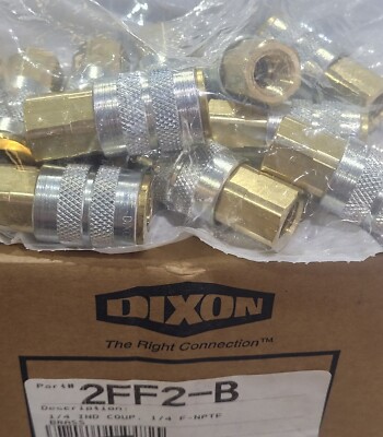 Dixon 1/4"Brass Quick Coupling Pneumatic Coupler 2FF2-B QTY 10 | eBay