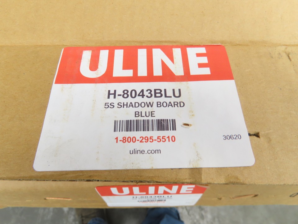 Uline H-8043BLU 5S Dry Zone Shadow Board Blue Broom Sweeper Janitorial ...
