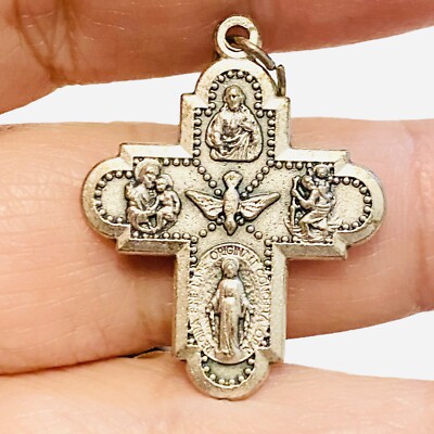 Italy Catholic 5 Way Protection Cross Five Way Religious Medal Lucky ...