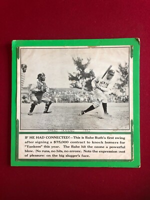 1932, Babe Ruth, "SPRING TRAINING" Large Ad (Scarce / Vintage) Yankees ...