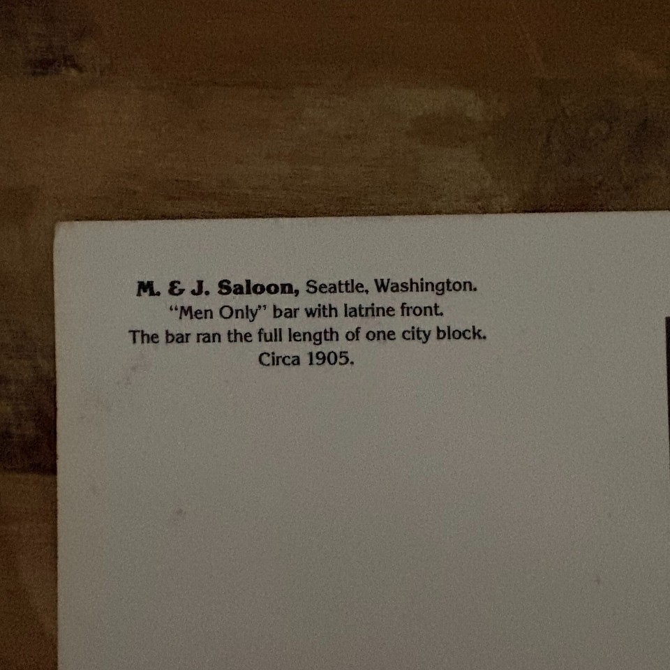 M & J Saloon Postcard Circa 1905 Olde Tyme Photo Card Men Only 1976 | eBay