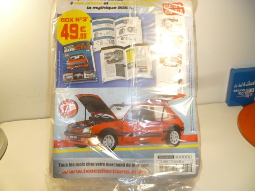 1/8 IXO BOX N 9 205 GTI PIECES A MONTÉES ELEMENTS DE MONTAGE 21/22/23 ...