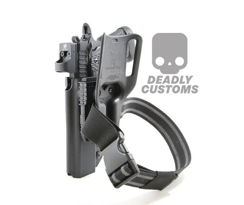 Deadly Customs Quick Locking System QLS BLACK for Drop leg Holster ...