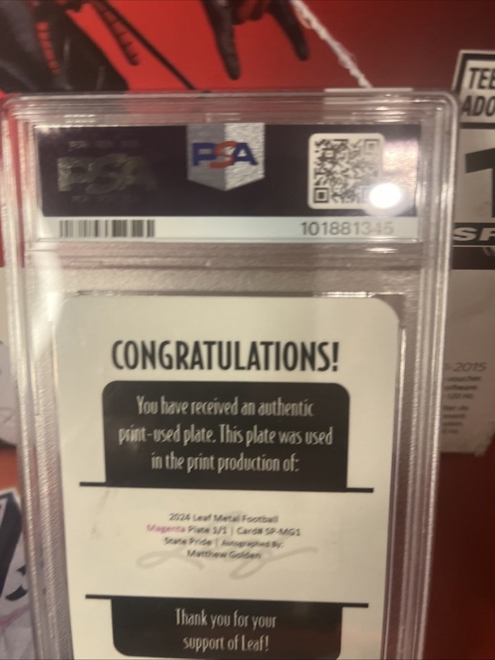 2024 Leaf Metal Matthew Golden State Pride One Oh One Printing Plate ...