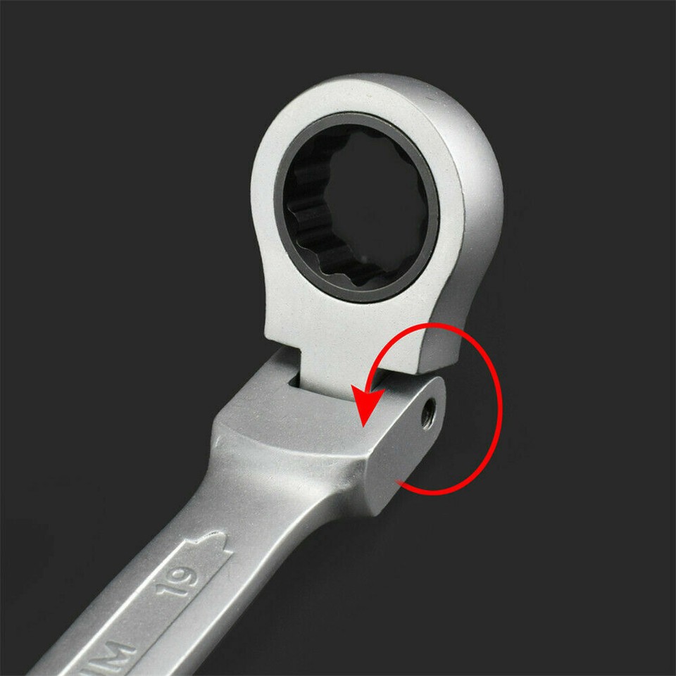 Flexible Head Gears Ratchet Spanner Open Ended Wrench Fr Auto Bike ...