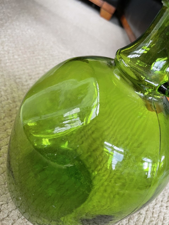 vintage beautiful green 3 litter jug european | eBay