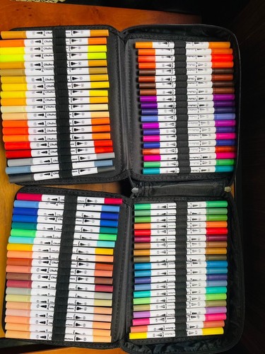 Ohuhu Art Marker Pens Water-Based Extra Fine Brushed with Case 160 ...