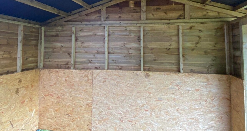 12ft x48 ft Wooden Quadruple Stable Block Animal Horse Stable 25mm T&G ...