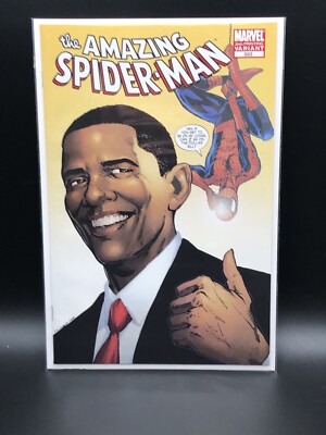 AMAZING SPIDER-MAN # 583 2ND PRINT PRESIDENT OBAMA HIGH GRADE | eBay