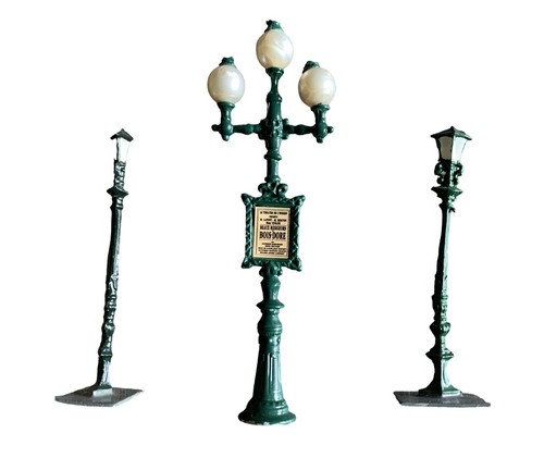 Vintage Metal French Lamp Post Miniatures Dollhouse Train Lot Of 3 | eBay