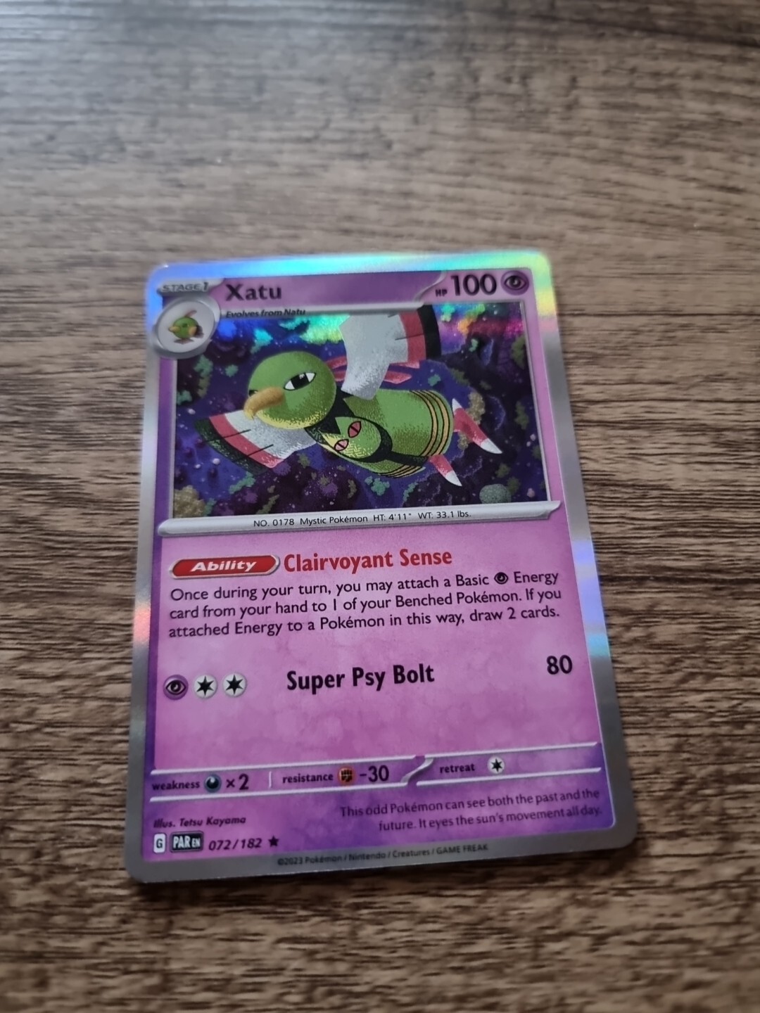 072/182 Xatu : Rare Holo Card : SV04 Paradox Rift : Pokemon TCG | eBay UK