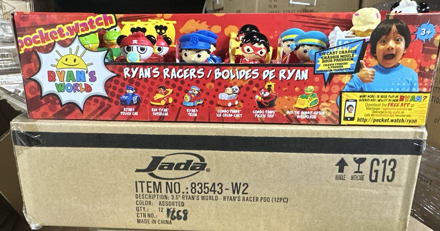 Ryan's World 3.5" Ryan Racers In Factory Box Die Cast Metal Lot Of 12 ...