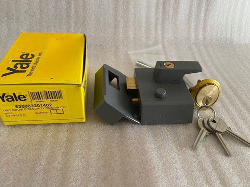 Yale P2 Two Double Security Night Latch Dark Metallic Grey Brass B-2 ...