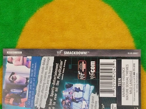 WWE Smackdown Sony PlayStation 1 Cover Art Only | eBay