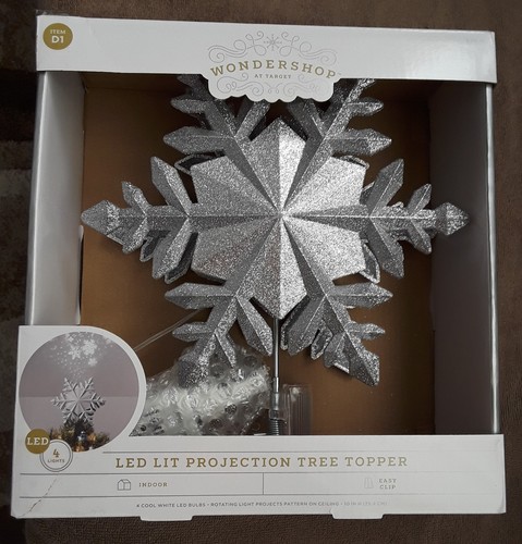 Wondershop Target LED Lit Projection Snowflake Tree Topper 10 ...