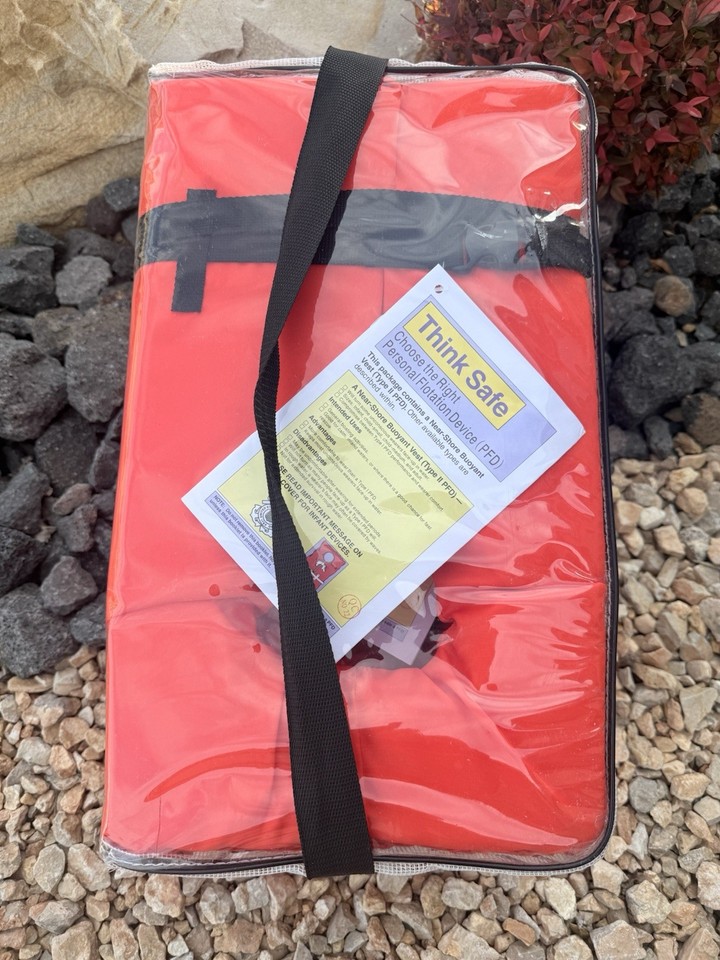 Near-Shore Buoyant Marine Life Vest Jacket KF Type II Adult Universal 4 ...