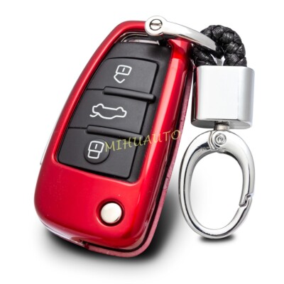 For 2008-2022 Audi Q3 Q7 A1 A3 S3 TT Car Flip Key Case ABS Hard Cover ...