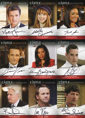 Castle Seasons 3 & 4 Autograph Card Set A01 thru A14 Cryptozoic 2014 | eBay