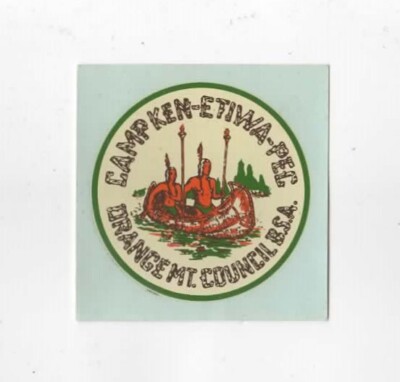 Camp Ken-Etiwa Orange Mt. Council Decal [CA-1824] | eBay