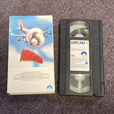 Airplane (VHS, 1980) Robert Hays, Julie Haggerty, Zucker Brothers ...