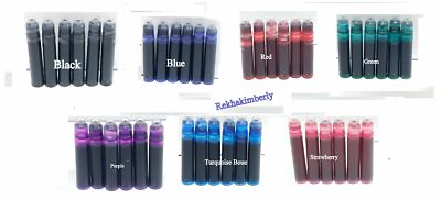 Standard Fountain Pen Ink Cartridges 12 Pcs /Pack (7 colors choice) | eBay