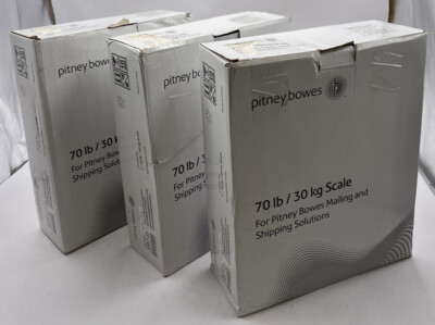 LOT OF 3 PITNEY BOWES XJ-3K807 PLATFORM 70LB WEIGHT INTEGRATED USB ...