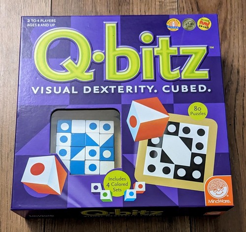 Q-Bitz Board Game - Visual Dexterity Cubed - Mindware (2009) Complete ...