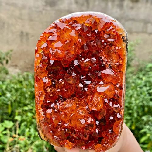 2025NEWLarge Orange Cluster Geode Crystal Specimens Home Decor Purify ...