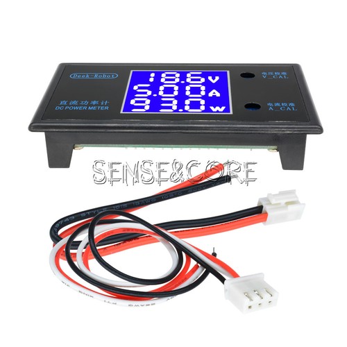 DC 50V 5A 250W Voltmeter Ammeter Digital LCD Voltage Current Volt Power ...