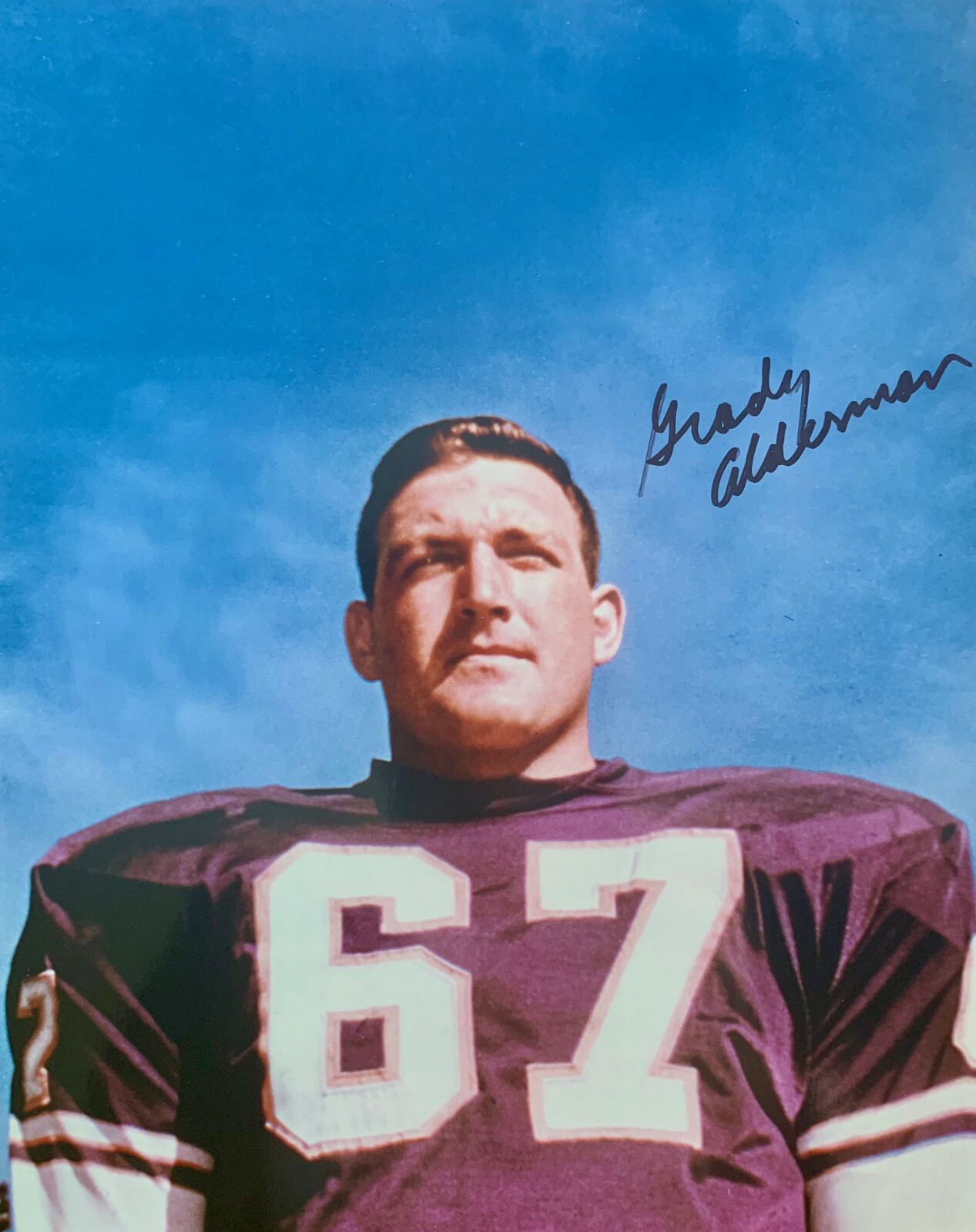 GRADY ALDERMAN Minnesota Vikings Signed Color 8x10 #2 W/COA | eBay
