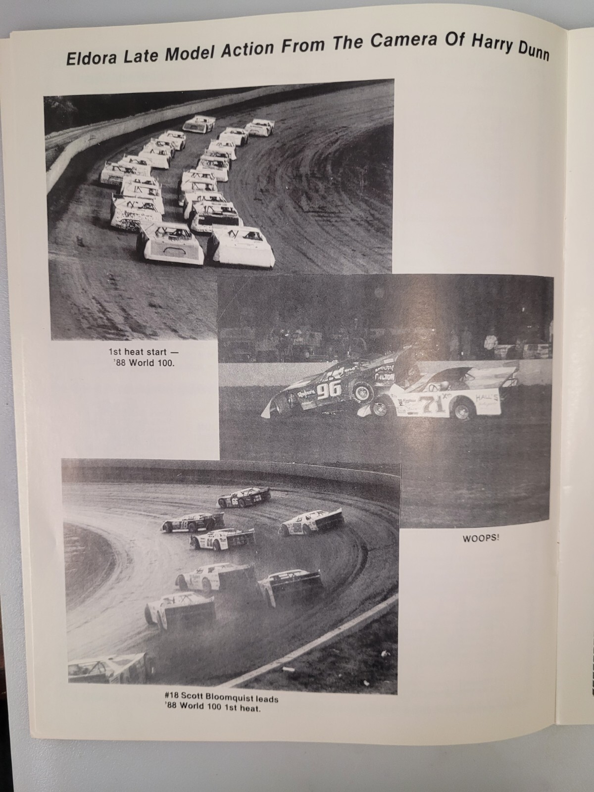 1989 Official Racing Program Eldora Speedway Booklet Plus Pit Pass HG37 ...