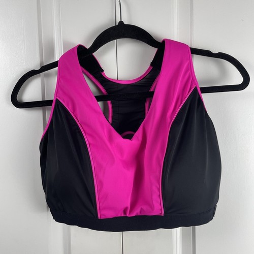 Sport By Cacique Bra 42DD Blk/Pink Racerback Mesh | eBay