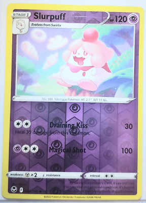 REVERSE HOLO - Slurpuff - Pokemon TCG Card Psychic Silver Tempest Foil ...