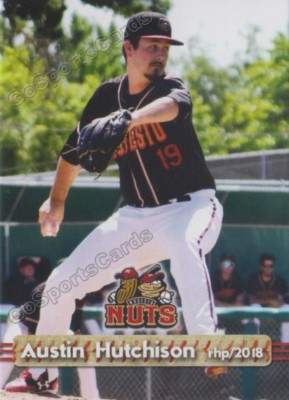 2018 Modesto Nuts Austin Hutchison RC Rookie Seattle Mariners | eBay