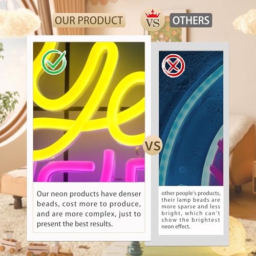 Neon Signs Pink Led Neon Sign for Wall Decor, Nail Neon Signs USB Neon ...