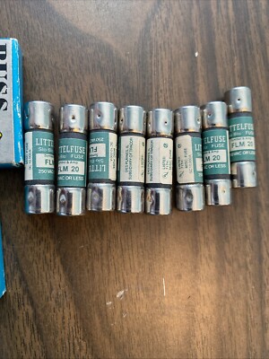 LOT OF 8 FLM-20 Littelfuse 20 Amp 600V Time Delay Fuse | eBay